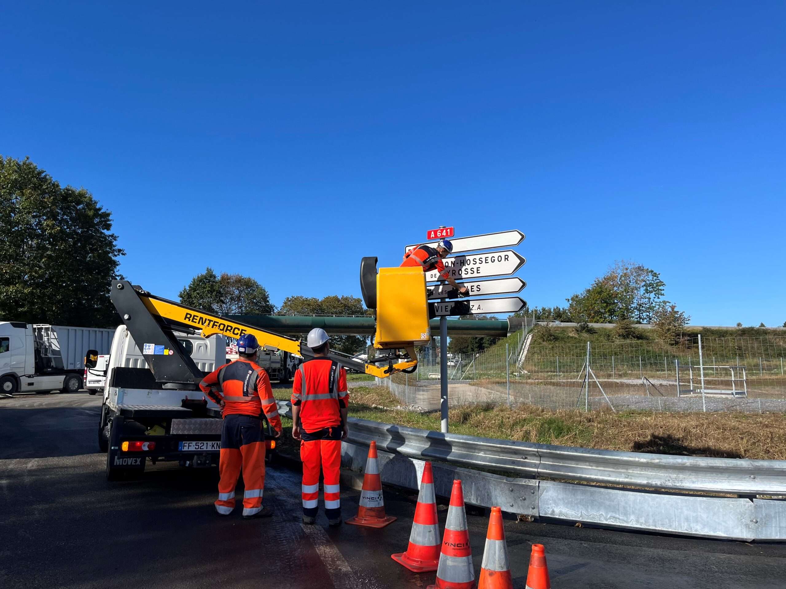 Mise en service du demi échangeur A641/RD817 - A64 : A64